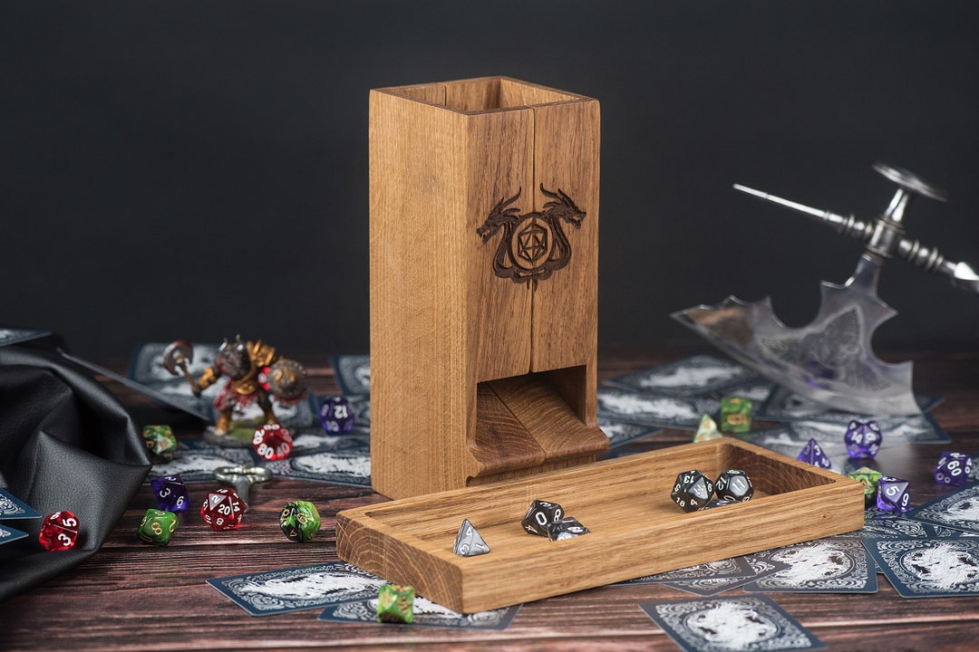Dice Tower and Dice Tray/dungeons and Dragons Box/ Magnetic Dice Tower Tray/dnd /dnd Dice Tower ...