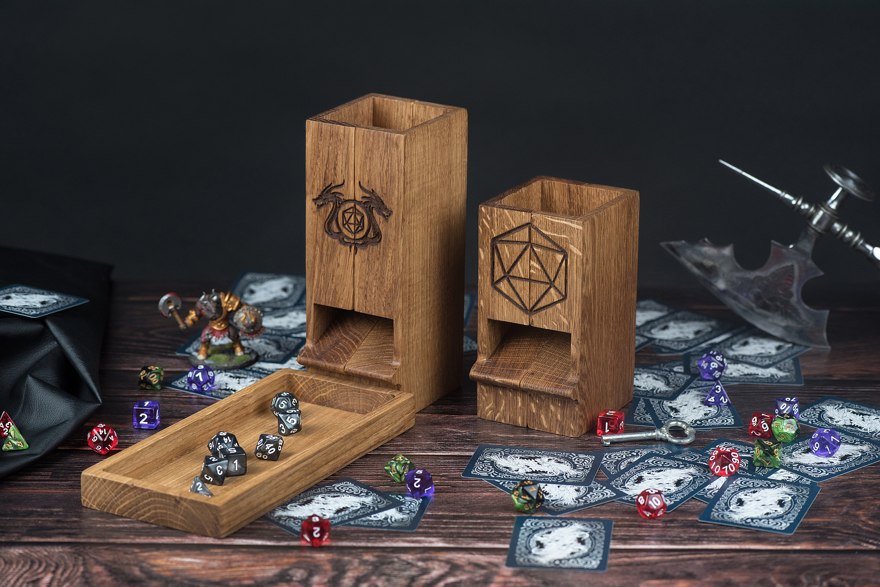 Wooden Dice Tower LOTR / Dice Tray/ Dice DND/ Roleplaying/ Dungeons and ...