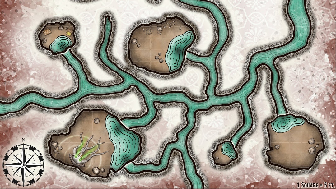 Framed TV Fantasy Art Kuo-toa Lair - Etsy