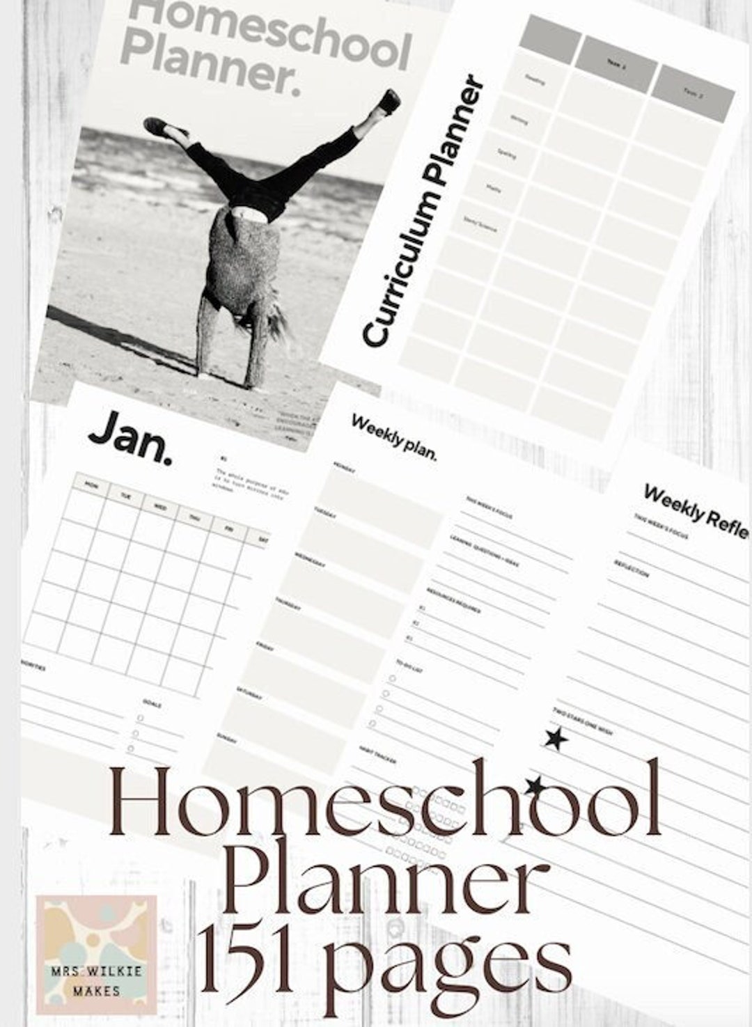 Homeschool/ Unschooling Planner Printable, School Planner, Black ...