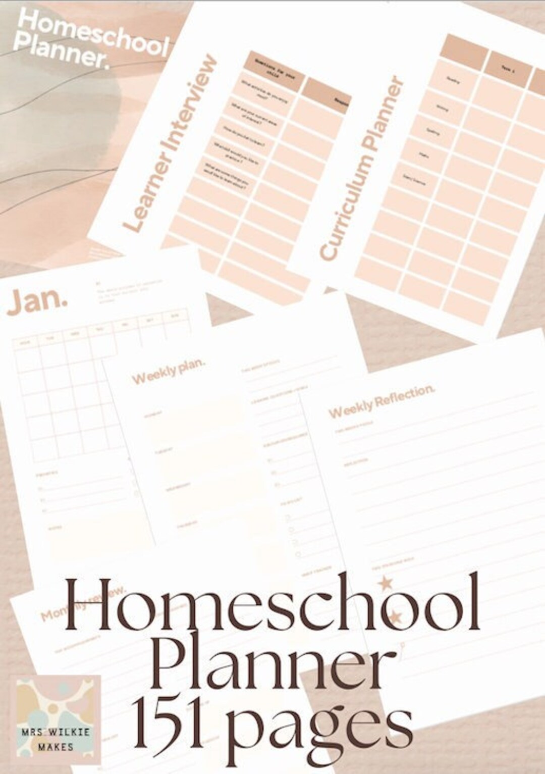 Homeschool/ Unschooling Planner Printable, School Planner, Learning ...