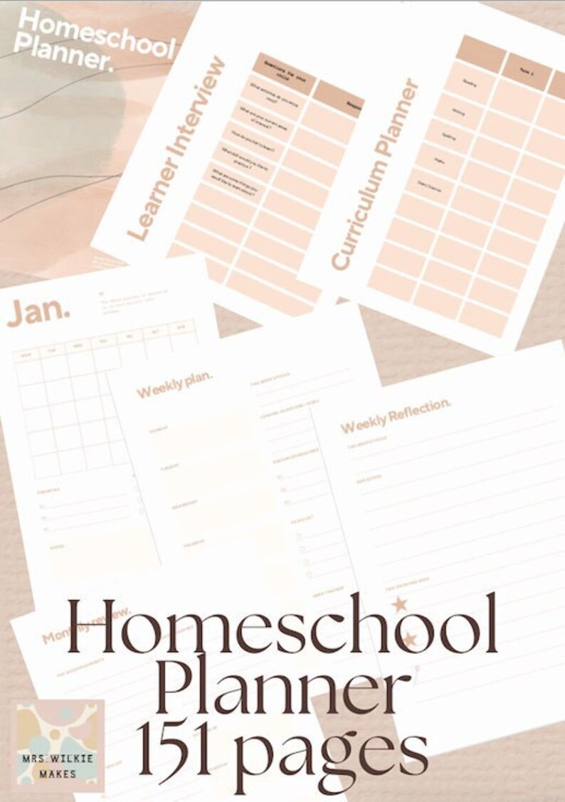 Homeschool/ Unschooling Planner Printable, School Planner, Learning ...