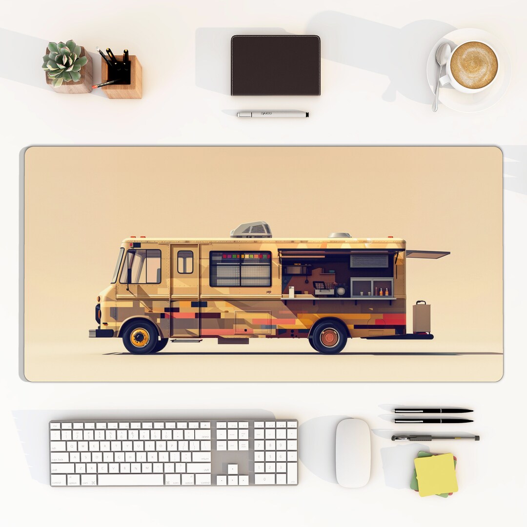 Food Truck Mouse Pad, Gaming Mouse Pad, Large Mousepad, Truck Desk Mat ...