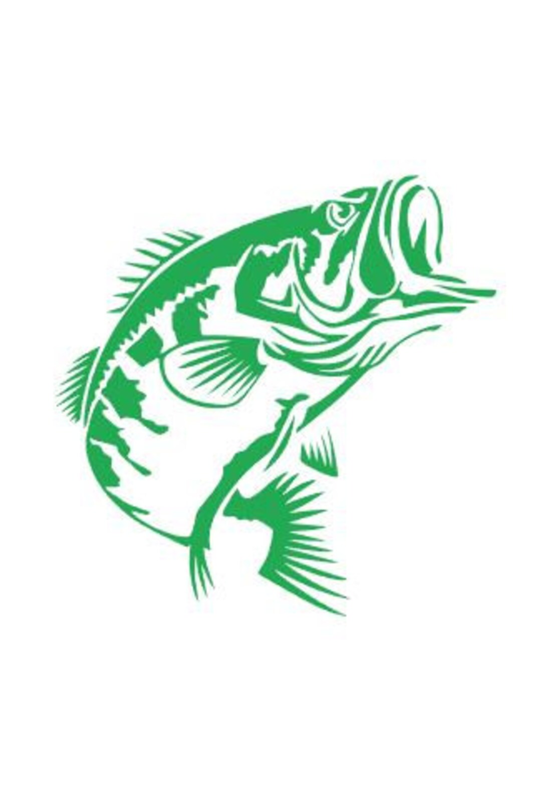 Largemouth Bass Fishing Sticker / Gun Safe Decal / Window Decal ...