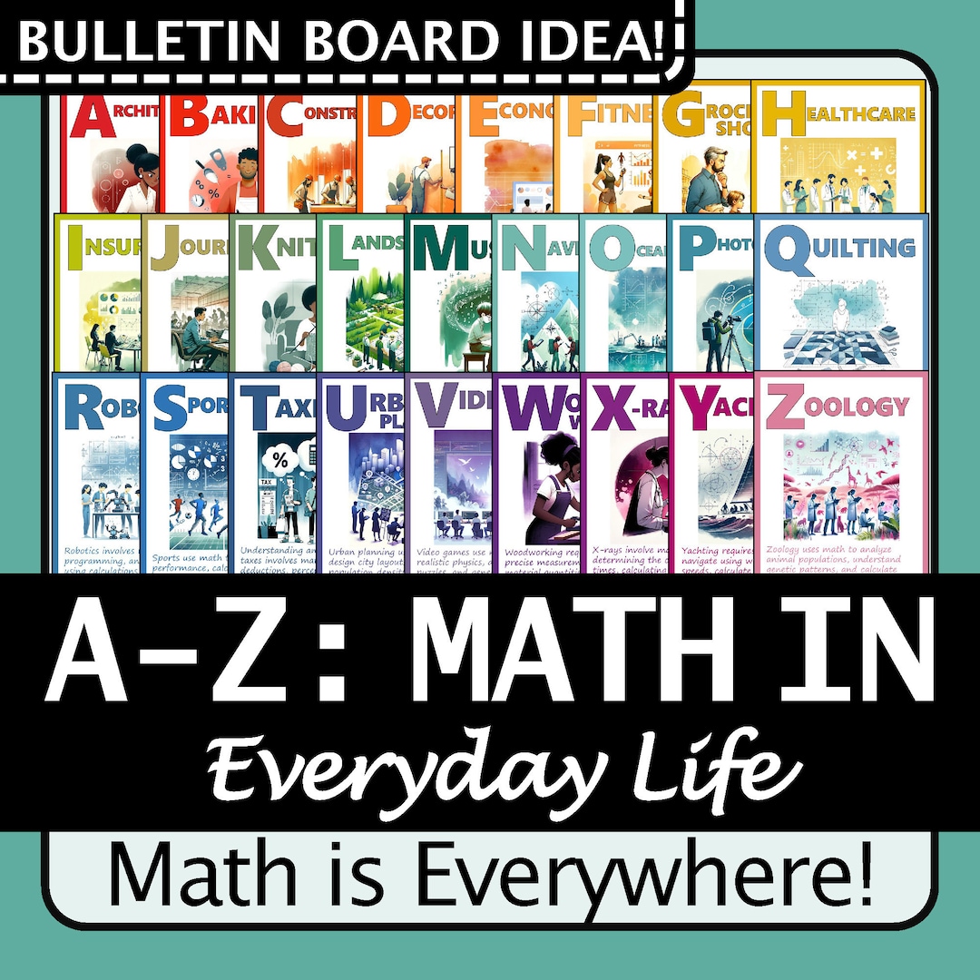 A-Z Math in Everyday Life Have You Used Math Today Math Posters for ...