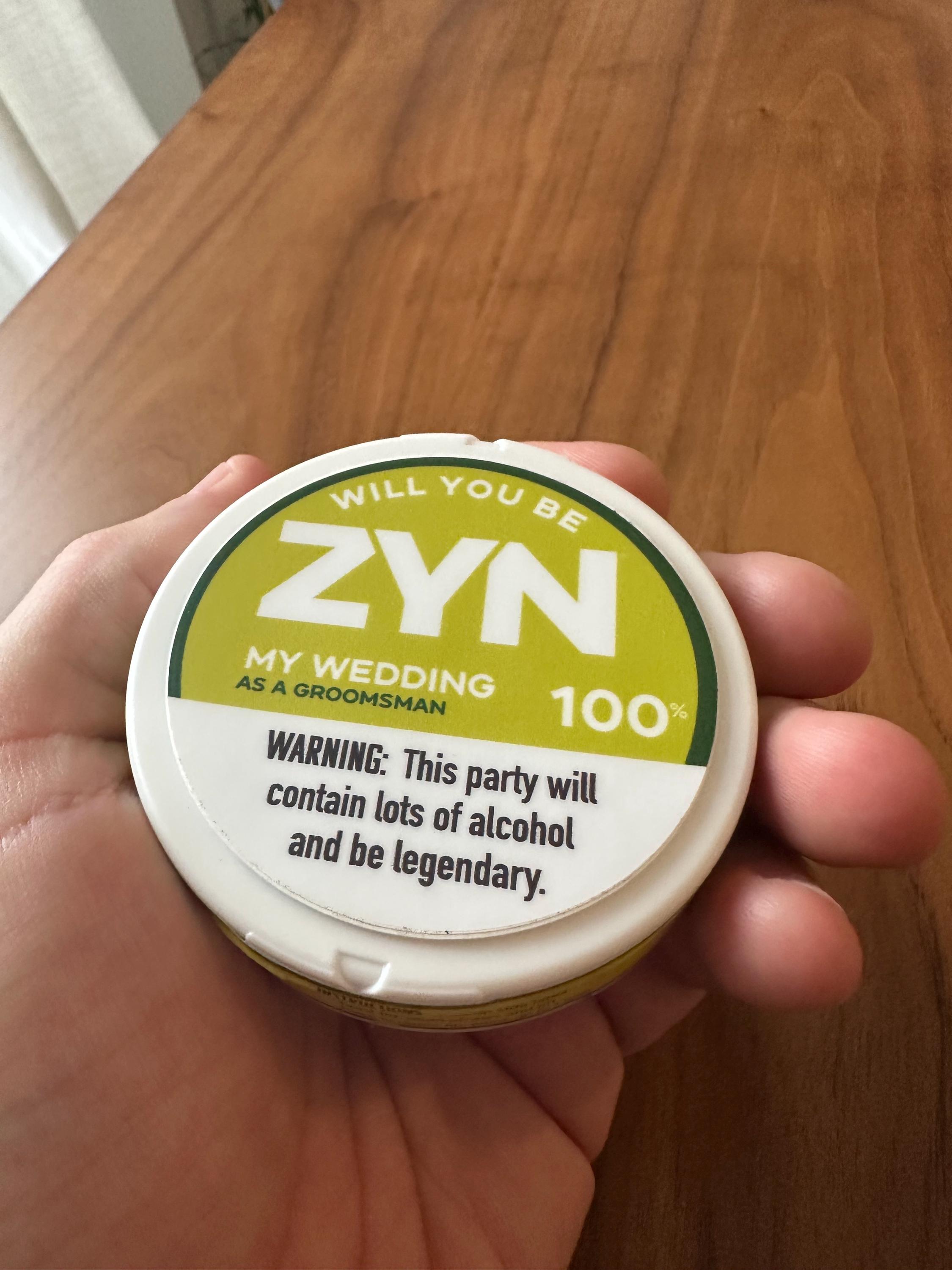 Groomsman Sticker for Citrus Zyn Tin / Groomsmen Gift / Groomsman Gift ...