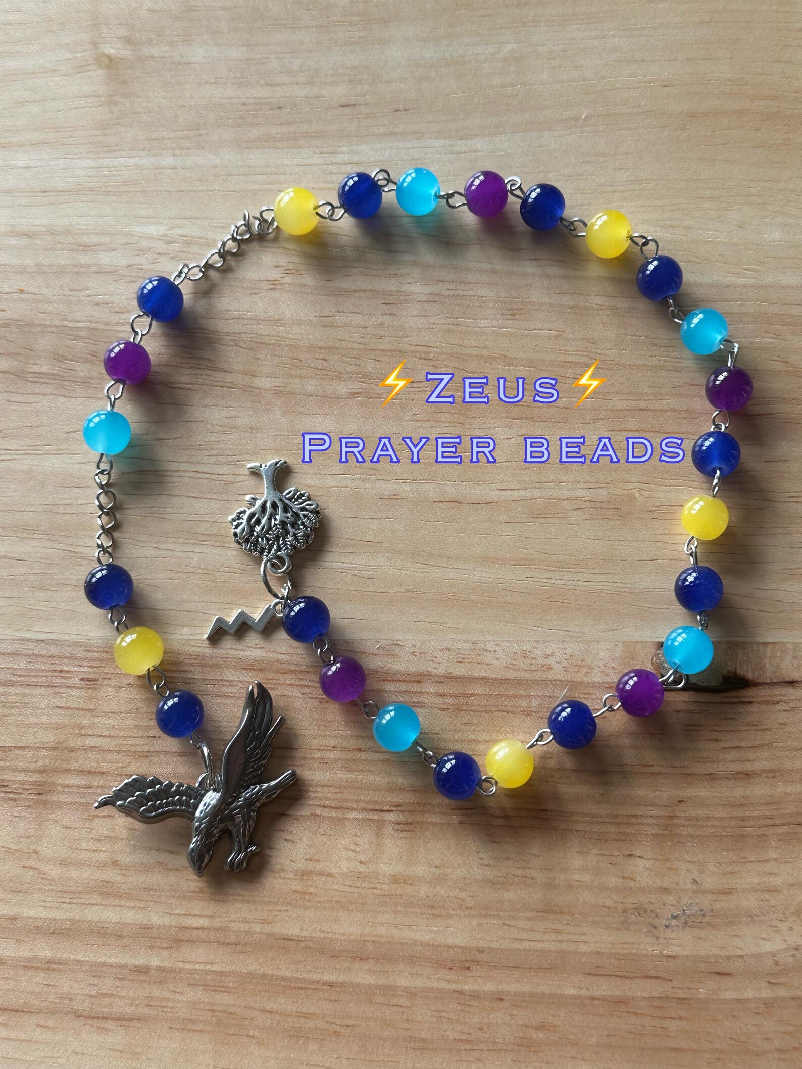 Zeus Prayer Beads - Greek God - Etsy