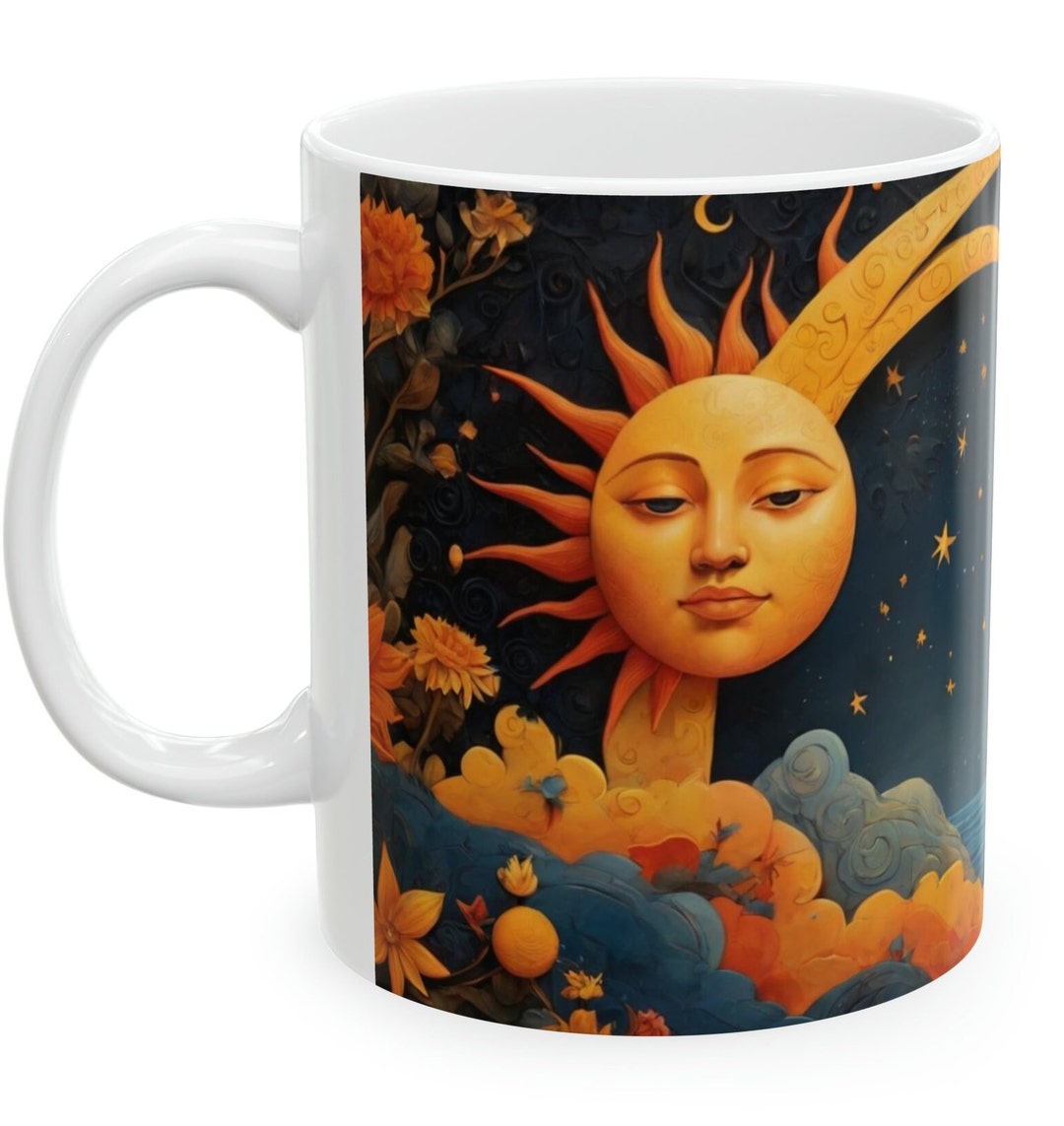 Moon and Stars Mug FREE SHIPPING Celestial Mug, Cup With Stars, Gothic ...