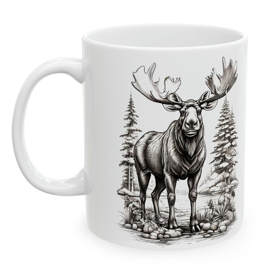 Yellowstone Moose Mug FREE SHIPPING Moose Coffee Mug Rustic Moose ...