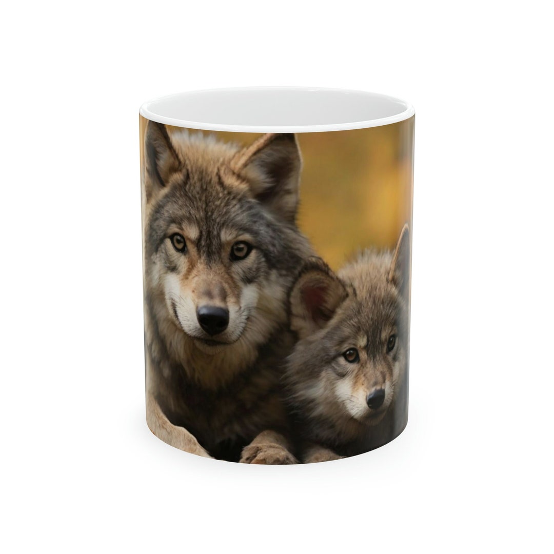 Wolf Coffee Cup FREE SHIPPING - Etsy