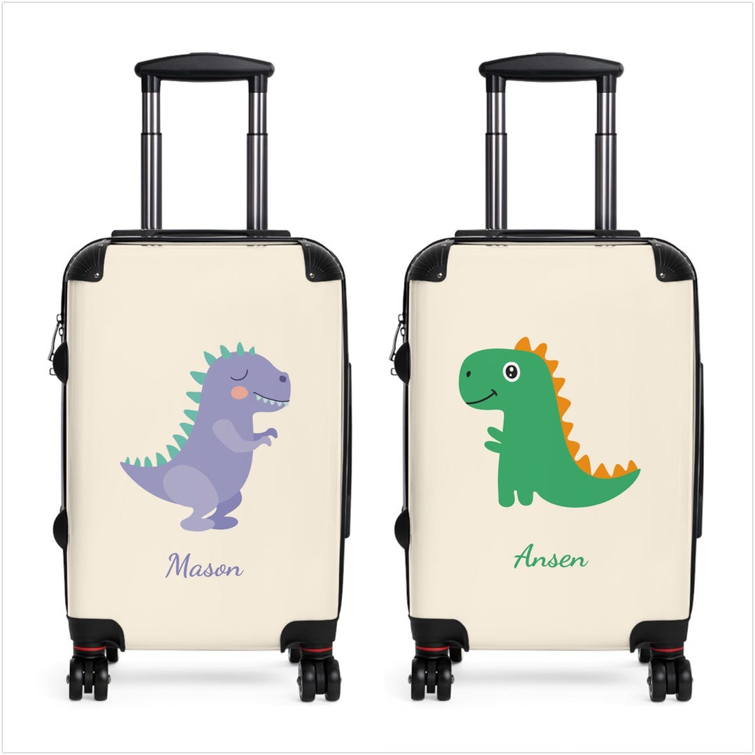 Dinosaur Personalized Suitcase Kids Luggage Set Kids Suitcase Name Gift ...