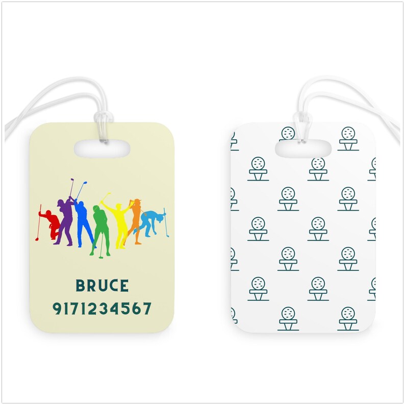 Golf Bag Tags Custom Golf Name Tag Golf Enthusiast Gift Kids Golf ...