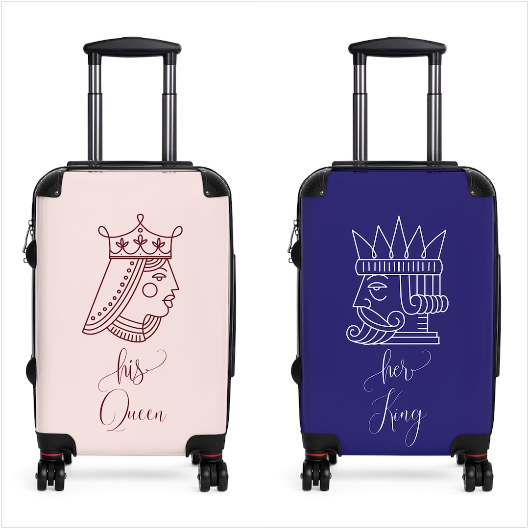 His Queen Her King Couple Matching Suitcases for New Couples Wife ...