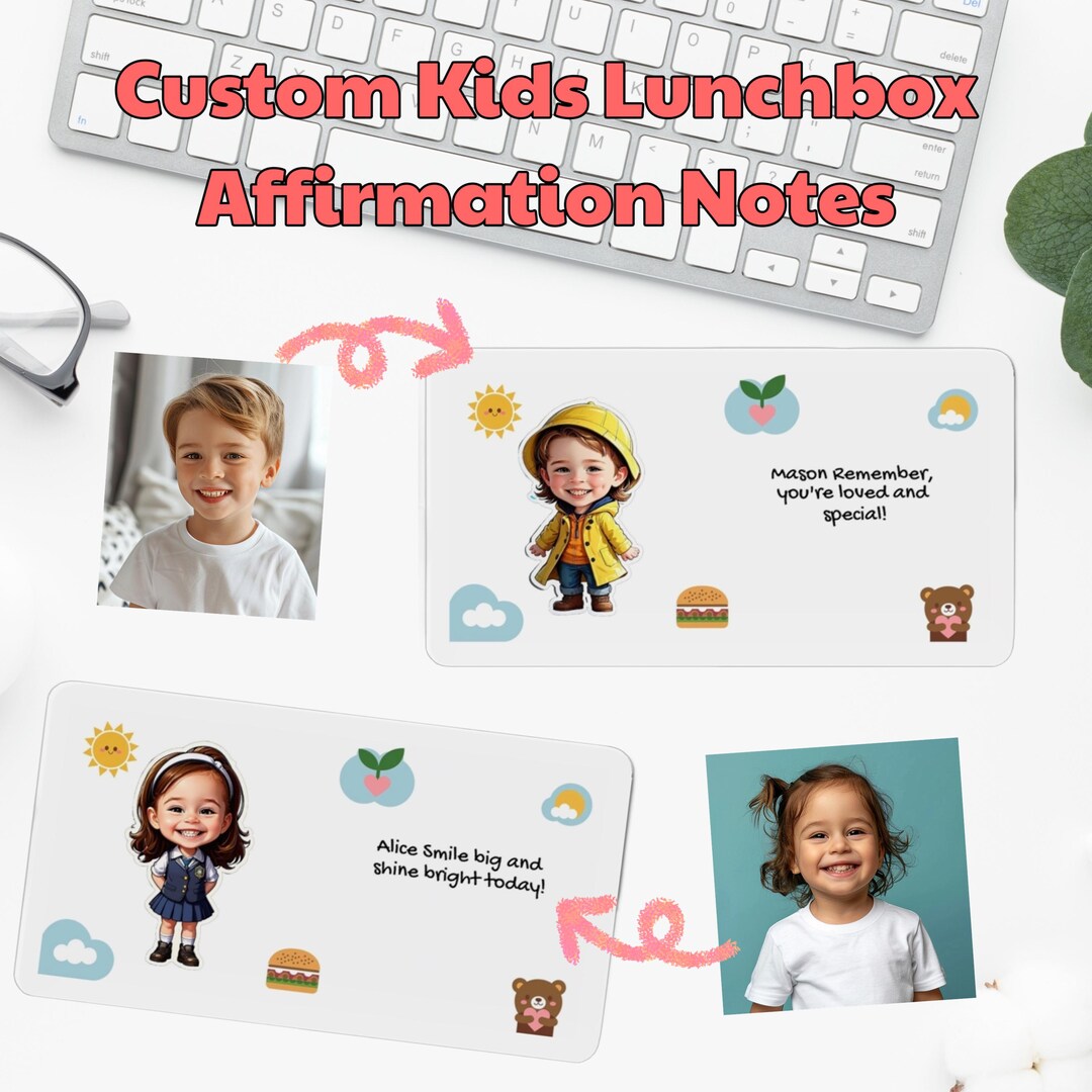 Custom Kids Lunch Box Messages Affirmation Children Motivation Lunch ...