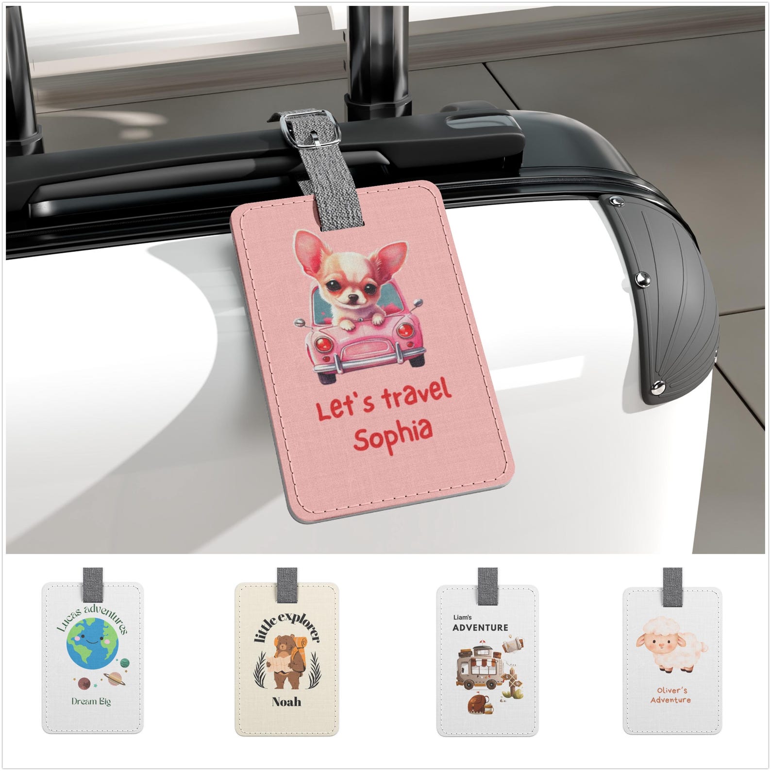 Custom Suitcase Tag for Kids Name Personalized Travel Luggage Tag ...