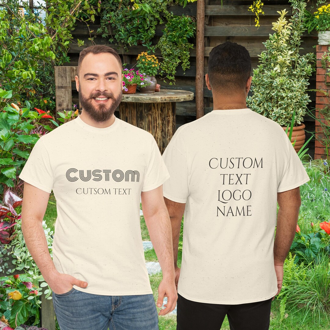 Custom Shirt Front and Back Custom Design Shirt Personalized Shirt Your ...