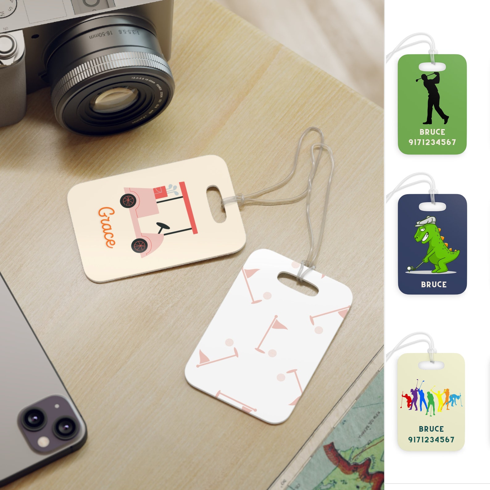 Golf Bag Tags Custom Golf Name Tag Golf Enthusiast Gift Kids Golf ...