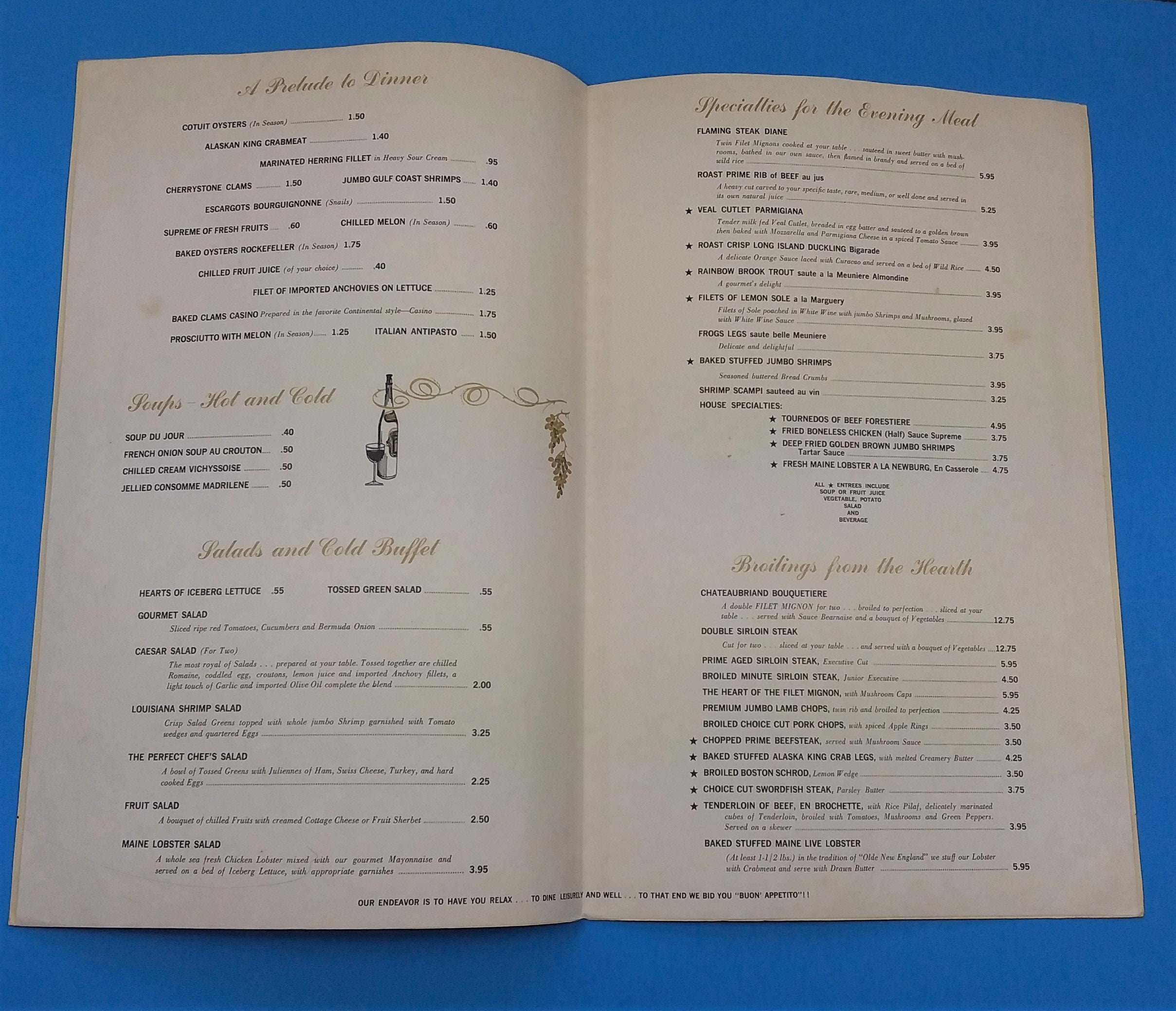 1950s Gourmet Dining Room Restaurant Dinner Menu Mid Century - Etsy