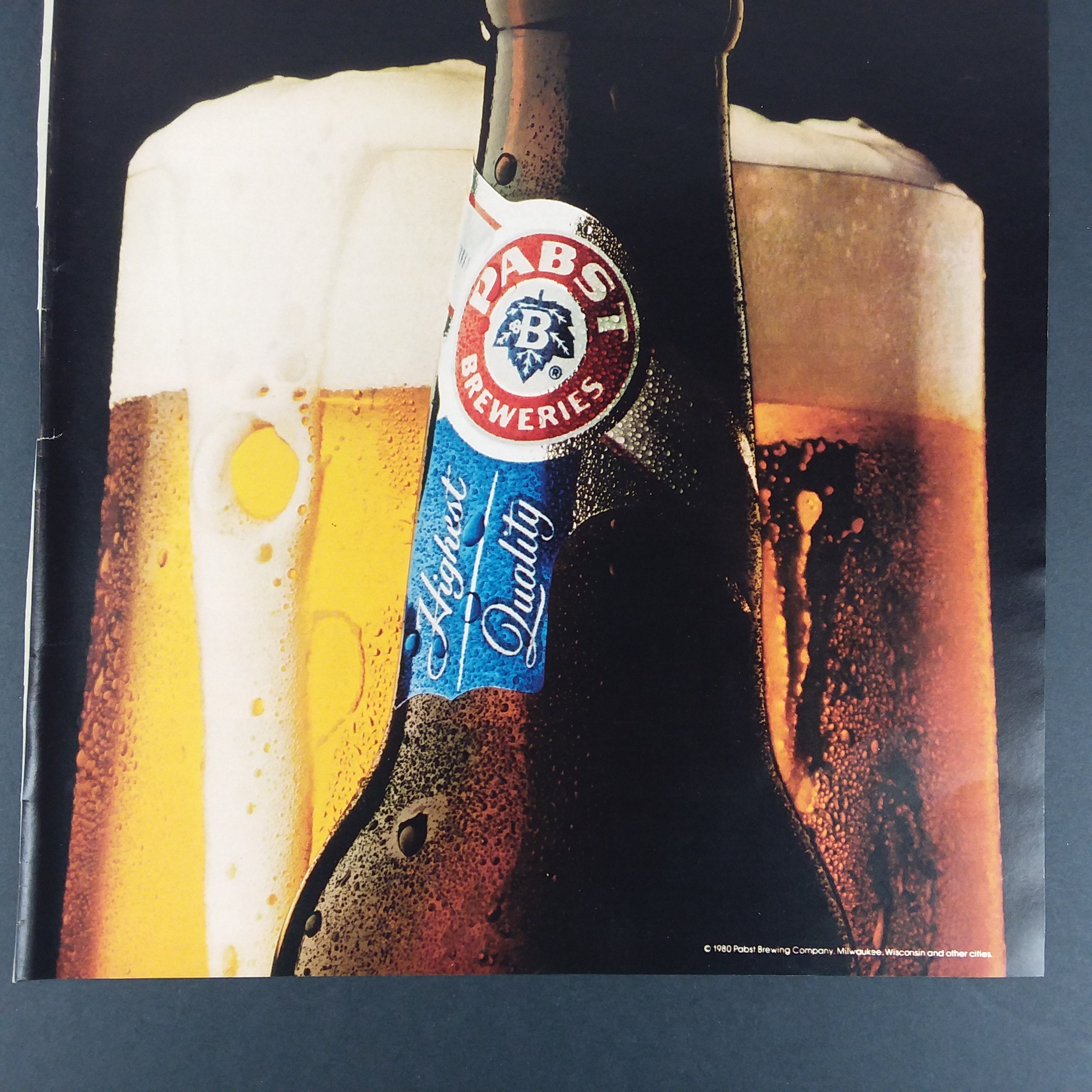 Vintage 1980 Pabst Blue Ribbon Beer Print Ad Advertisement - Etsy