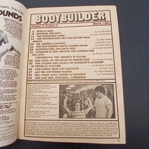 Muscle & Bodybuilder Magazine March 1981 Darth Vader David Prowse - Etsy