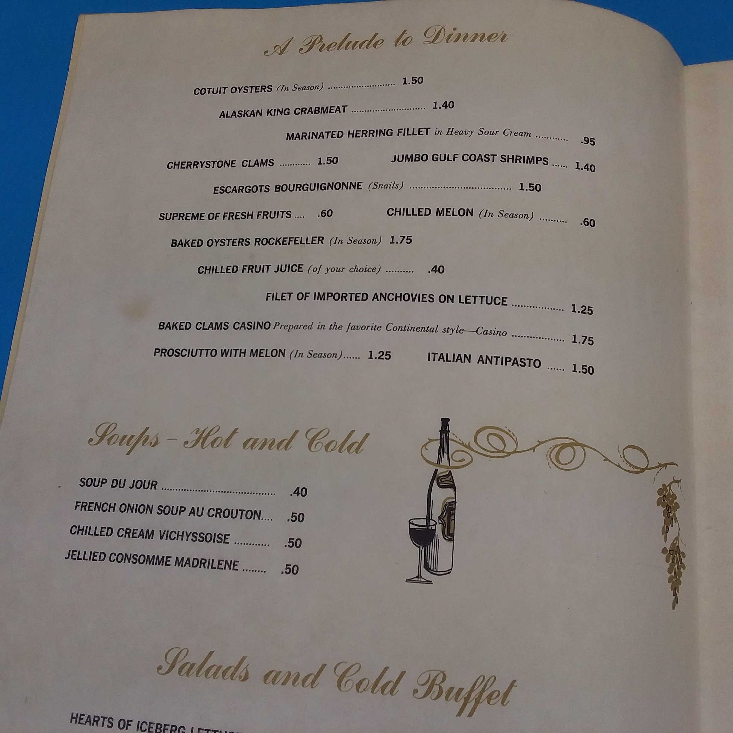 1950s Gourmet Dining Room Restaurant Dinner Menu Mid Century - Etsy