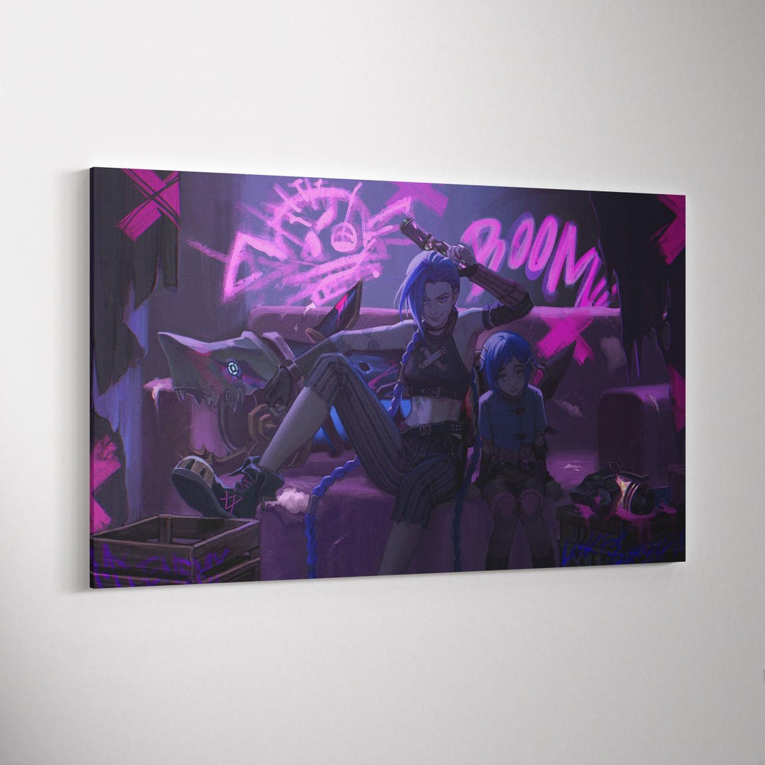 League of Legends Jinx and Little Jinx, Arcane Movie Poster Print, Wall ...