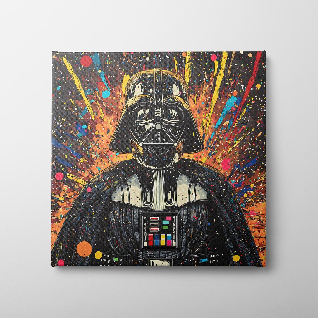 Banksy Style Darth Vader Graffiti Pop Art Canvas, Banksy Star Wars Pop ...