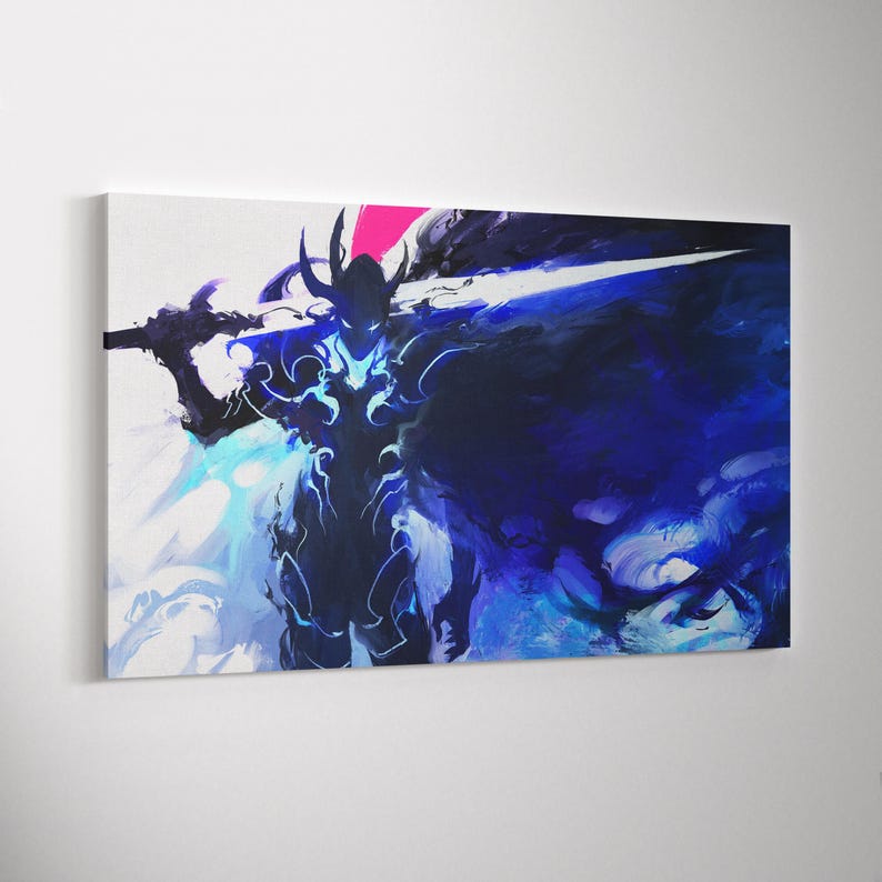 Solo Leveling Anime Igris the Red Knight Canvas Decor, Knight Commander ...