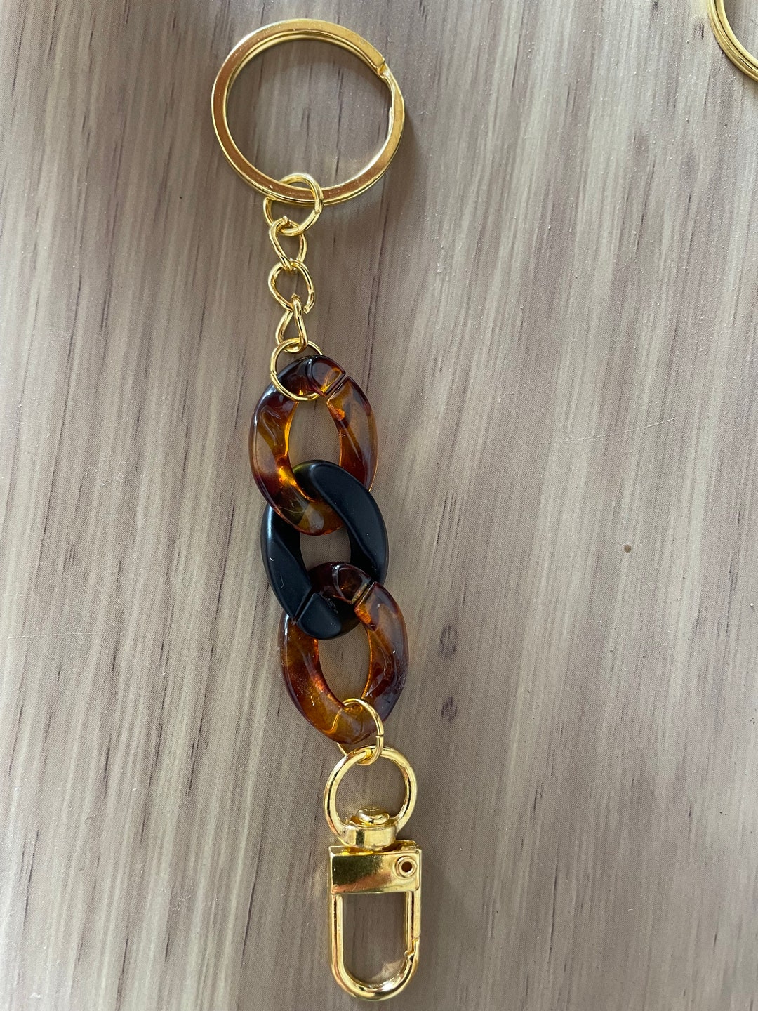 Large Link Key Ring and Its Golden Chain - Etsy