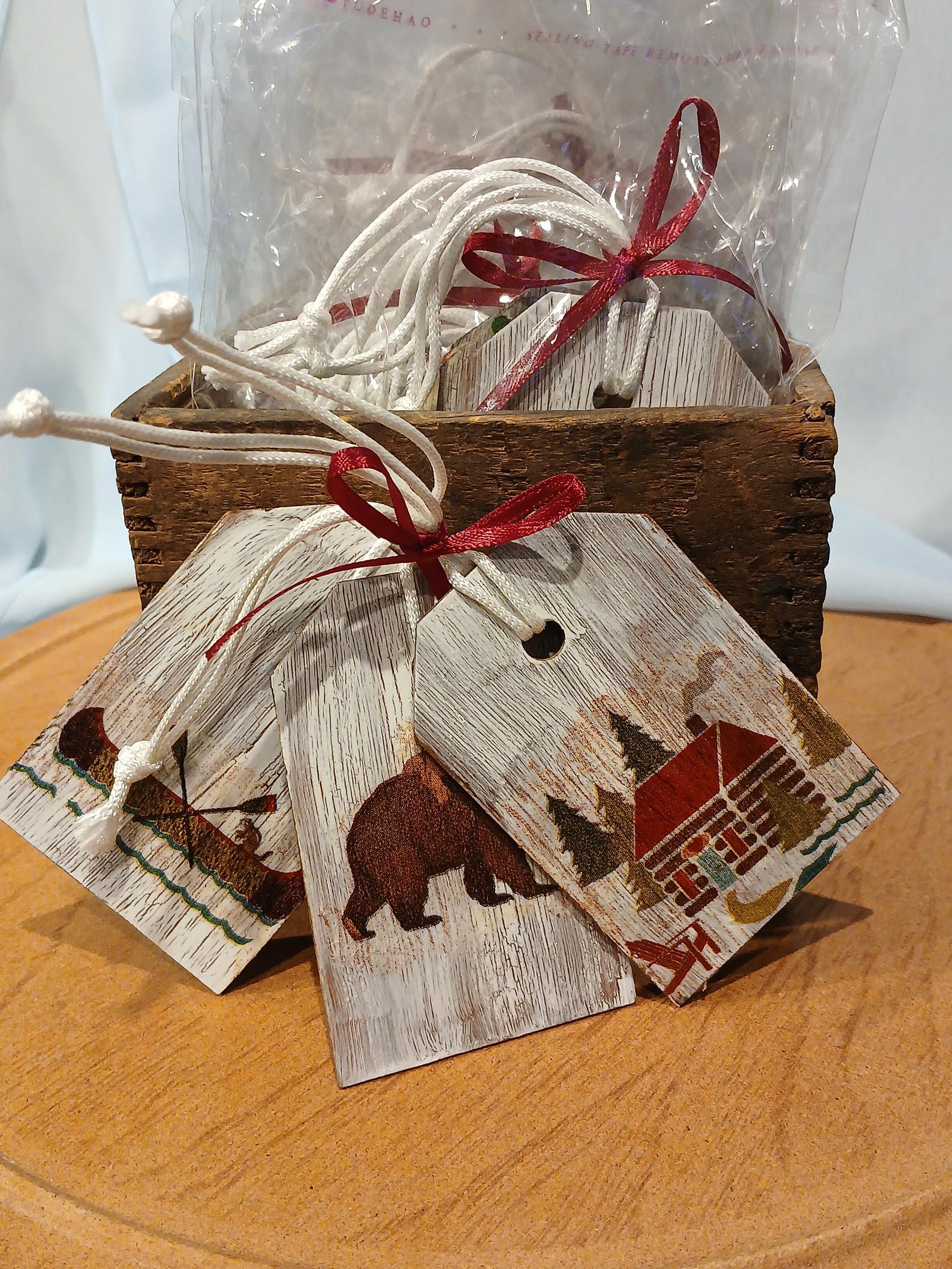 Gift Tags! Wood Style Gift Tags With a Reuseable Feature. Decoupage ...
