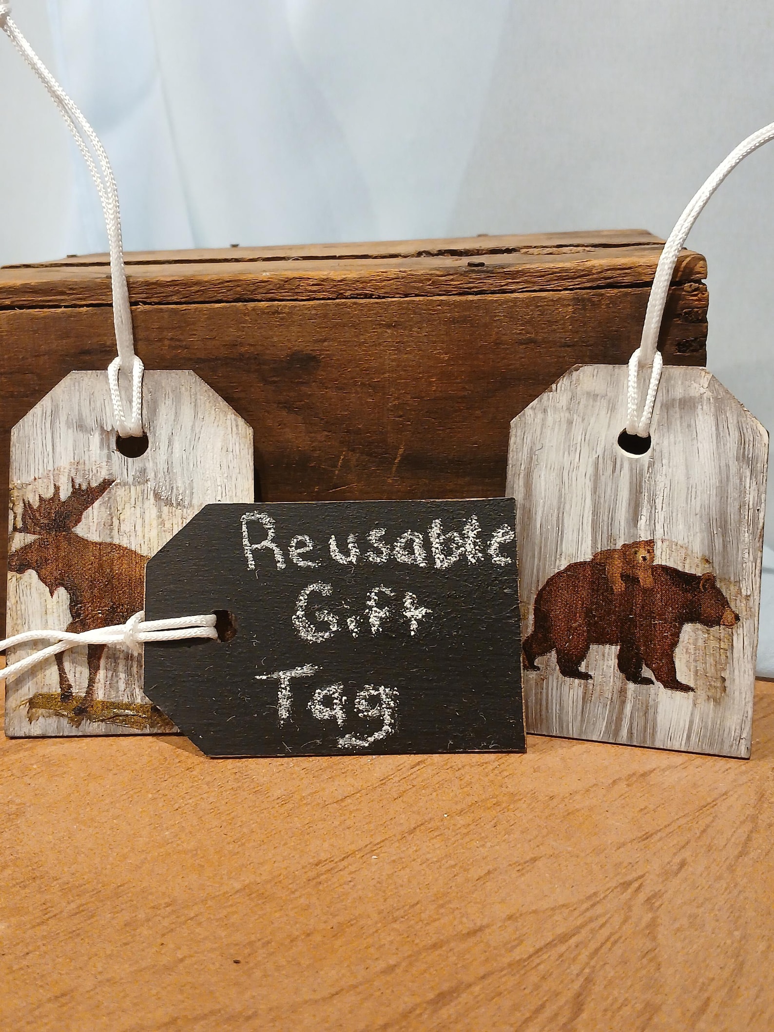 Gift Tags! Wood Style Gift Tags With a Reuseable Feature. Decoupage ...