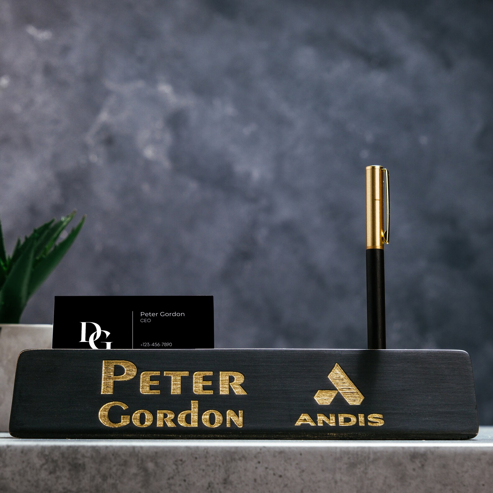 Premium Desk Name Plate, Custom Name Sign, Personalized Wood Desk Name ...