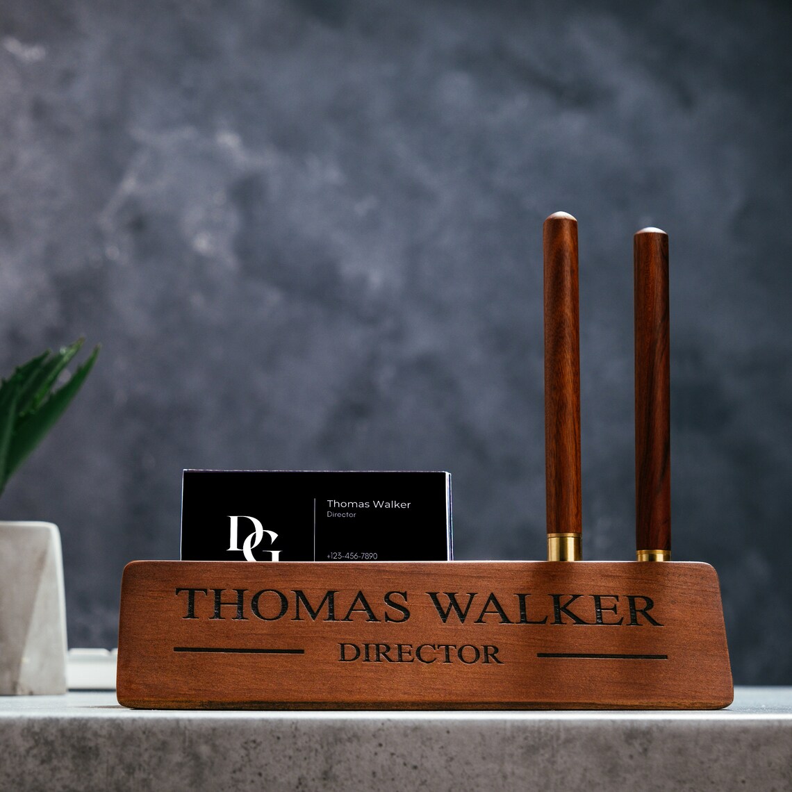Premium Desk Name Plate, Custom Name Sign, Personalized Wood Desk Name ...