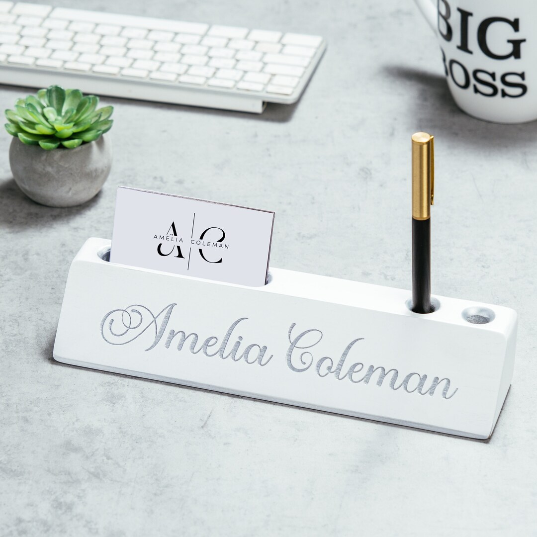 Unique Desk Name Plate With Custom Name Sign Multiples Colors Available ...