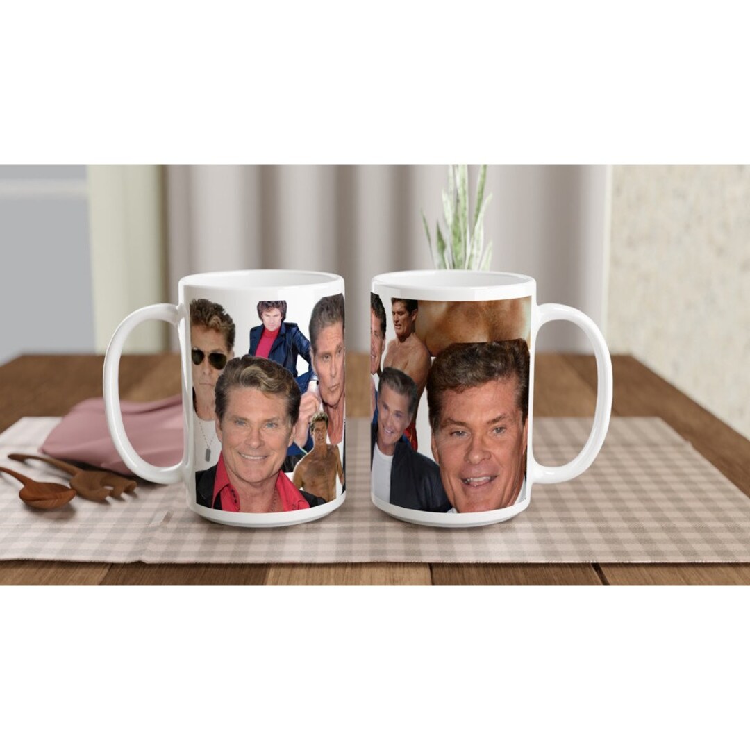 David Hasselhoff Gift Mug, Funny, Face, Mug Shot, Night Rider, Baywatch ...
