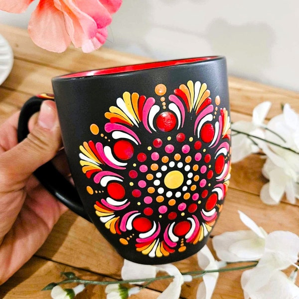 Ceramic Hand Painted Cup - Etsy