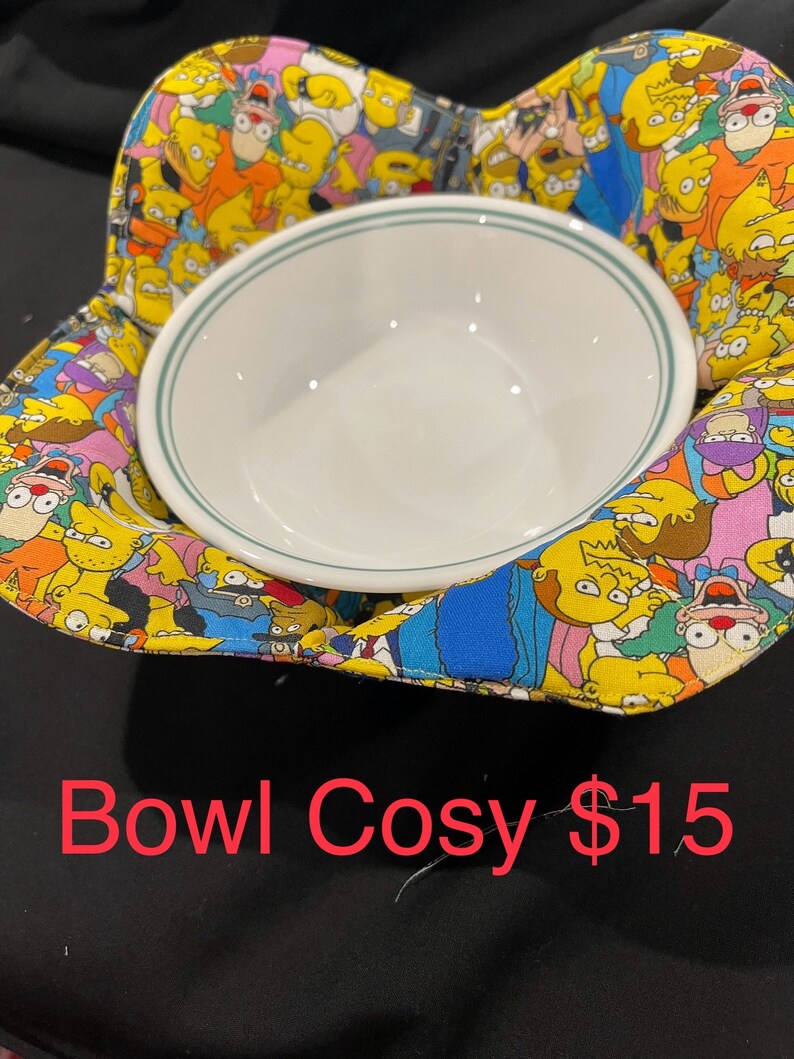 Hot/cold Yellow/blue/multi Coloured the Simpsons Bowl Cozy - Etsy Australia
