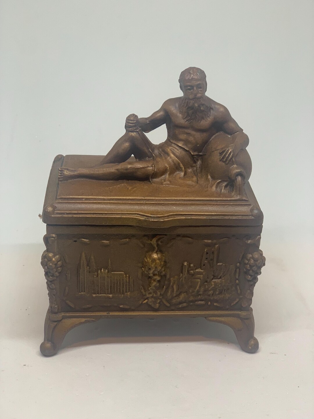 Vintage German Cast Iron Jewelry Box - Etsy