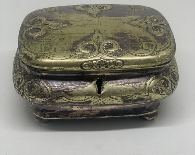 Vintage German Silver Plated Jewelry Box - Etsy