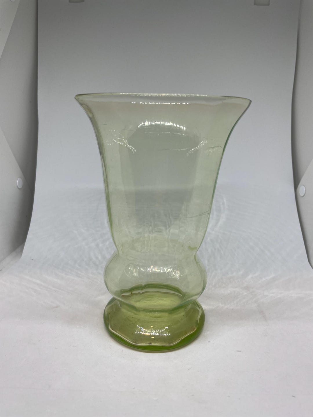 Antique Uranium Glass Vase - Etsy