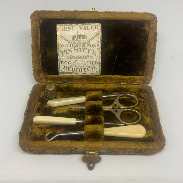 Antique Victorian Sewing Kit - Etsy