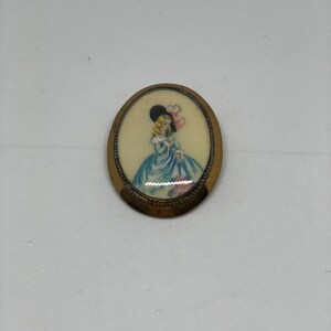 Vintage Thomas Mott Crinoline Lady Brooch Hand Painted - Etsy