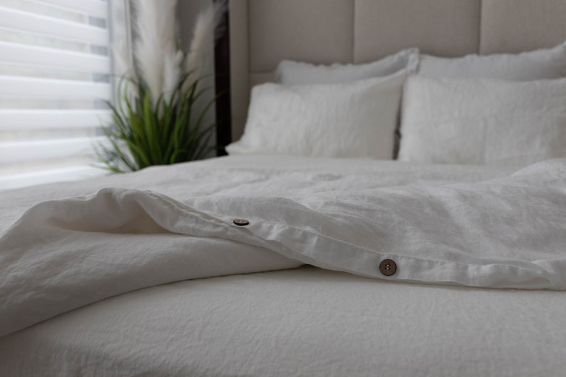 Linen Duvet Cover Set Queen Organic Bedding Gift for New Home Modern ...