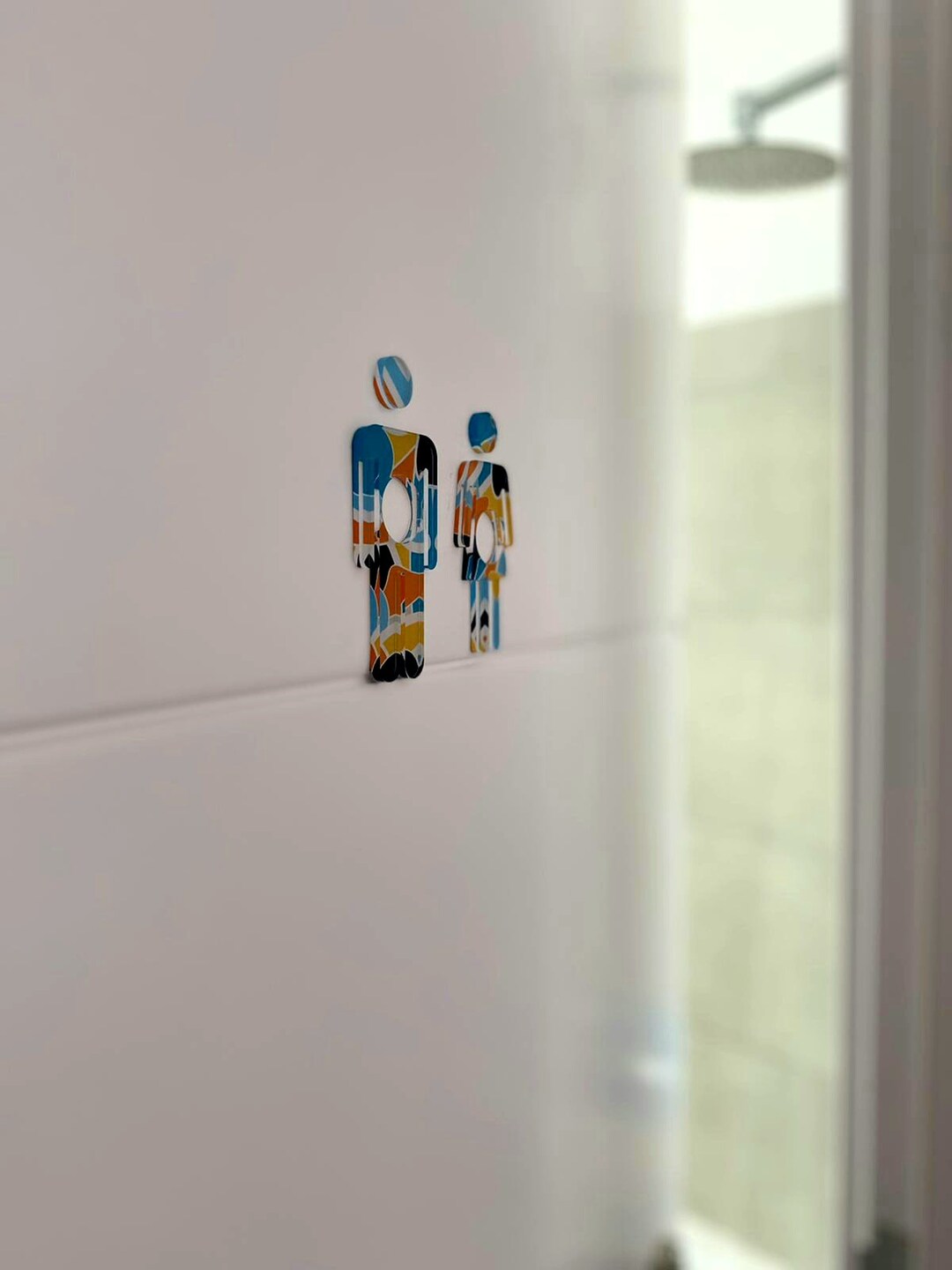 Plexiglass Bathroom Door Sign | Modern WC Decor - Etsy