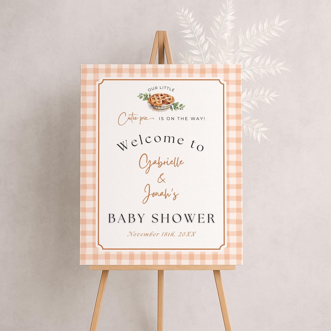 Little Cutie Pie Baby Shower Autumn Baby Shower Decor Cutie Pie ...