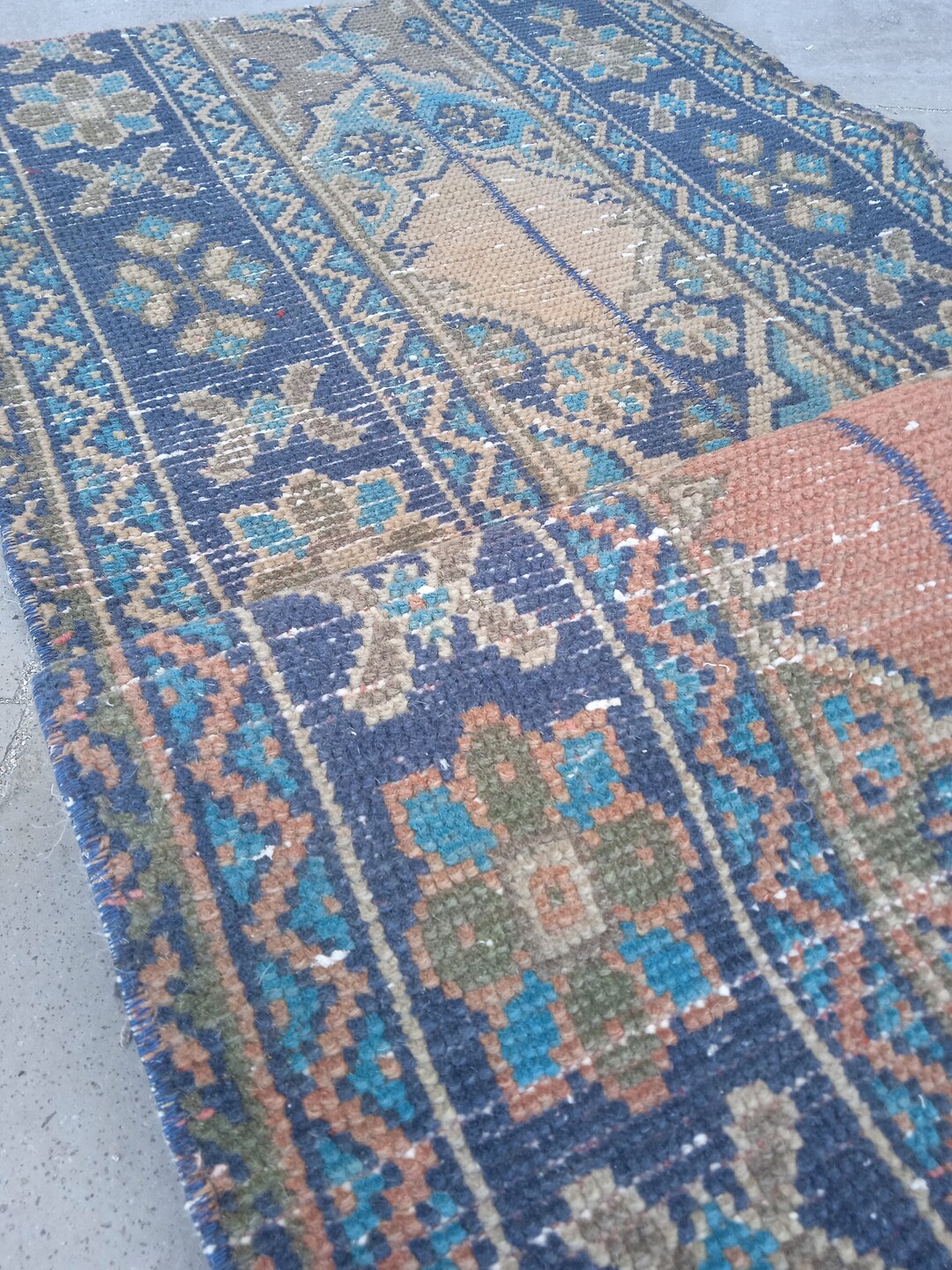 2x5 RUNNER Rugs,blue Small Runner Rugs,handmade Rugs,vintage Rugs ...