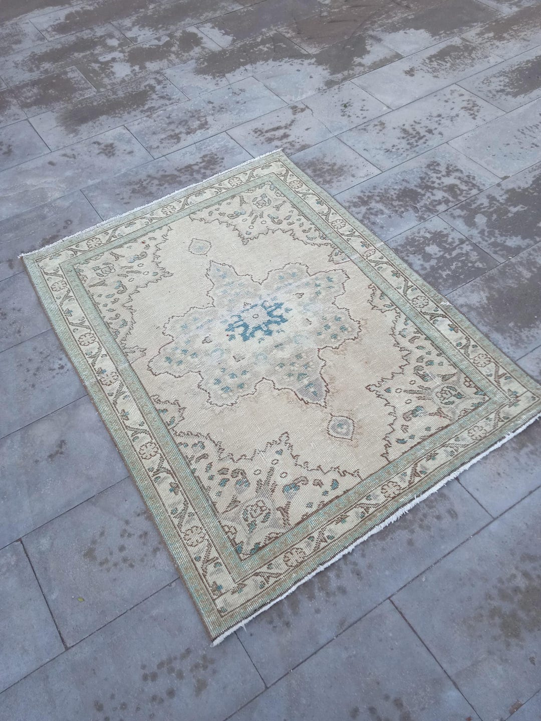 3x5 Rug,3x5 Vintage Rug,floor Carpet,3x5 Faded Rug,turkish Neatural Rug ...