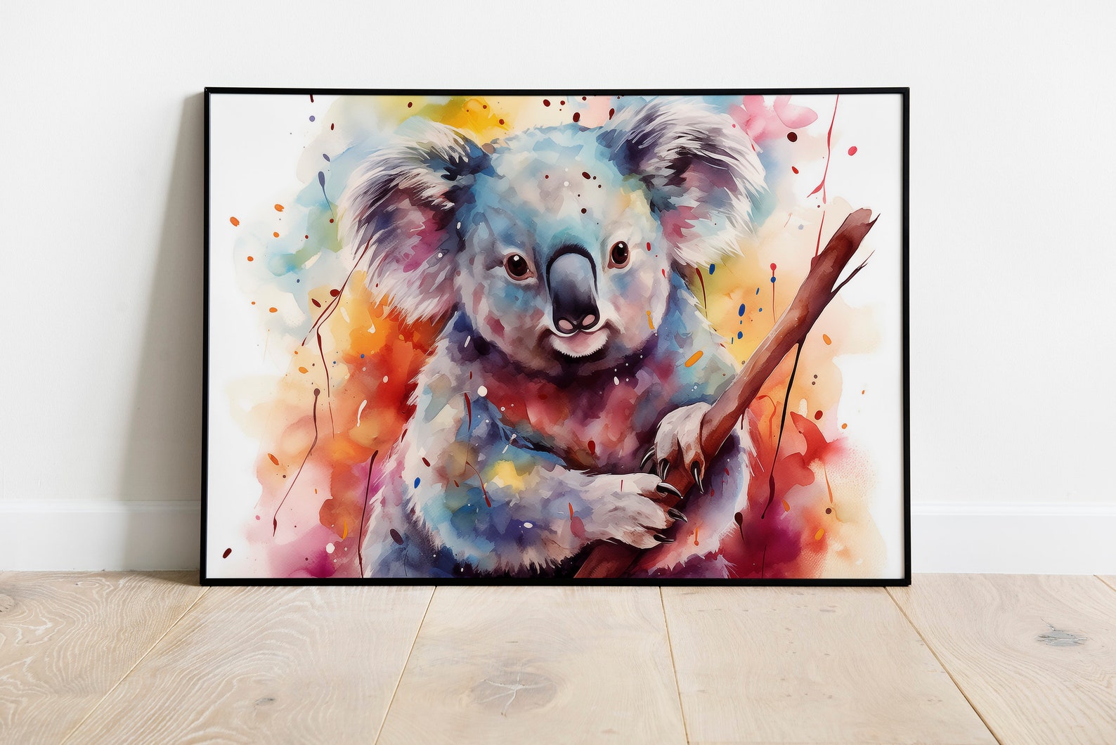 Koala Image in Watercolor Style - Colourful Animal Art - Australian ...