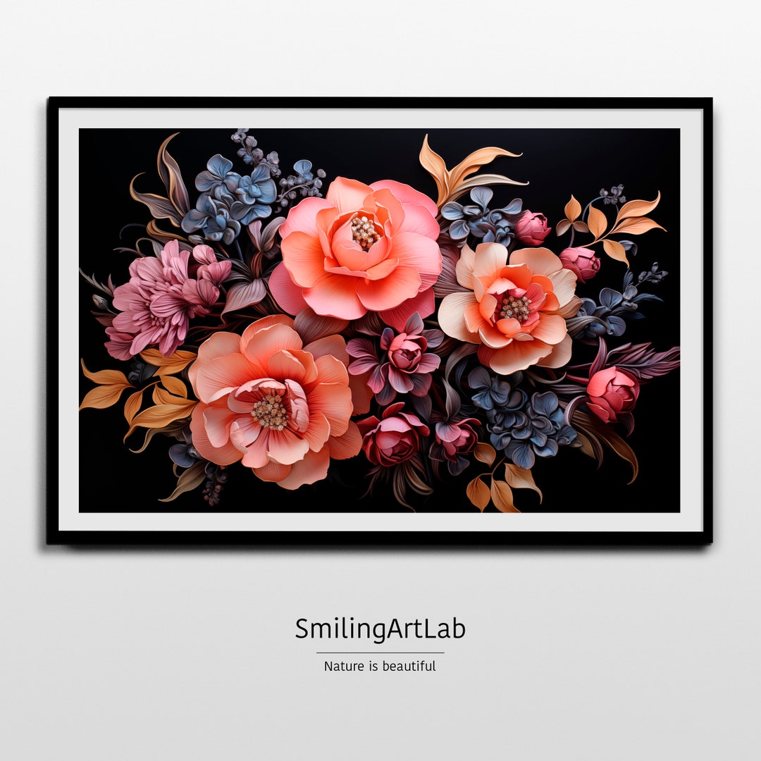 Calming Flower Image - Modern Flower Painting - Artistic Blooming ...