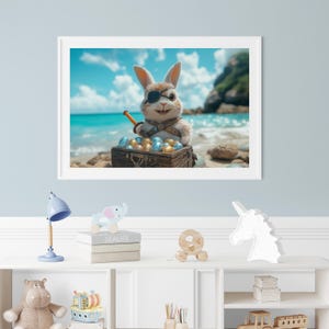 Easter Bunny Pirate - Beach Party Rabbit - Decor for Kids - Happy ...